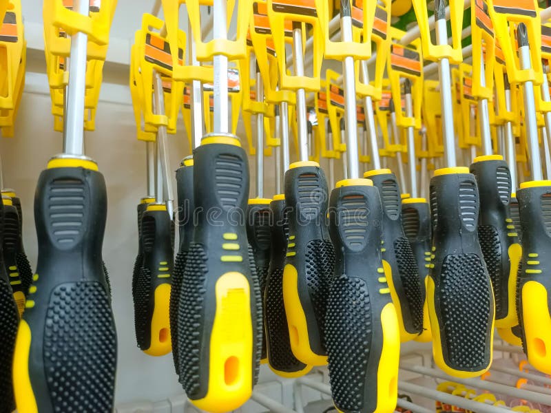 Plus Screwdriver Tools Displayed on Minimarket Shelves Stock Photo ...