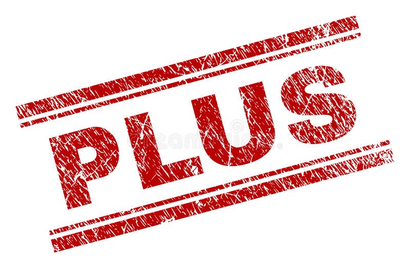 Scratched Textured PLUS Stamp Seal Stock Vector - Illustration of ...