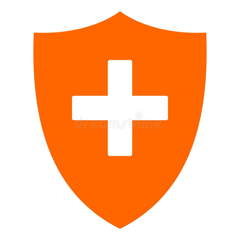 Plus and shield stock vector. Illustration of symbol - 180378663