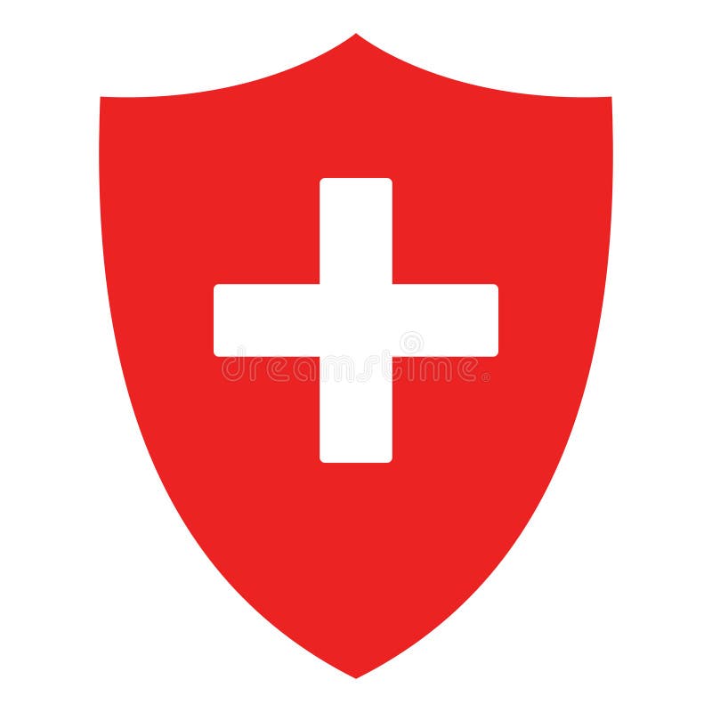 Plus and shield stock vector. Illustration of symbol - 180912034