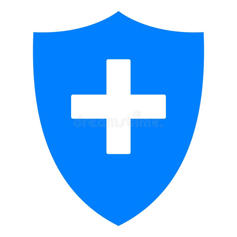 Plus and shield stock vector. Illustration of symbol - 180378663