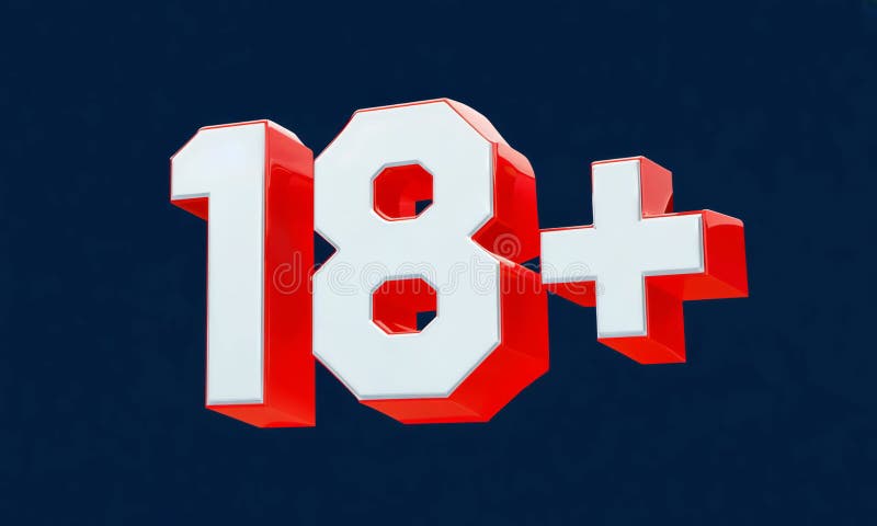 18 Plus Sign in Bold Red and White Text Stock Video - Video of barrier ...