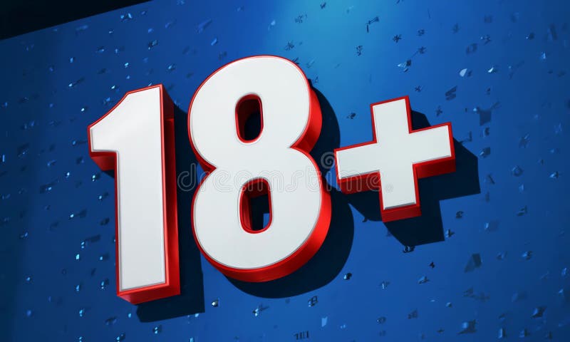 18 Plus Sign in Bold Red and White Text Stock Video - Video of white ...