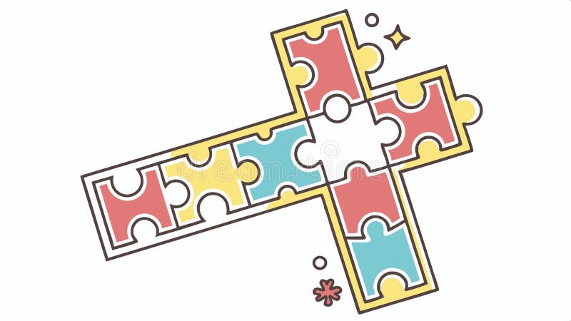 Plus Sign with Puzzle Pieces, Addition and Integration Vector Design ...