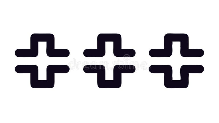 Plus Sign Grid Pattern Icon, Addition Math Symbol Texture, Vector ...