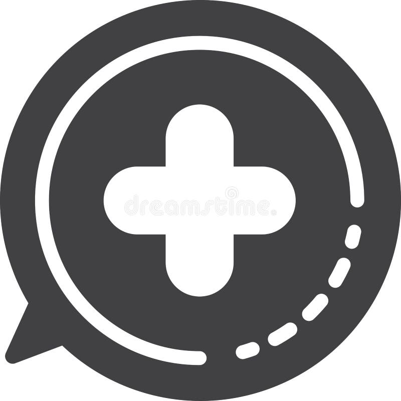 Plus Sign for Hospital Illustration in Minimal Style Stock Vector ...