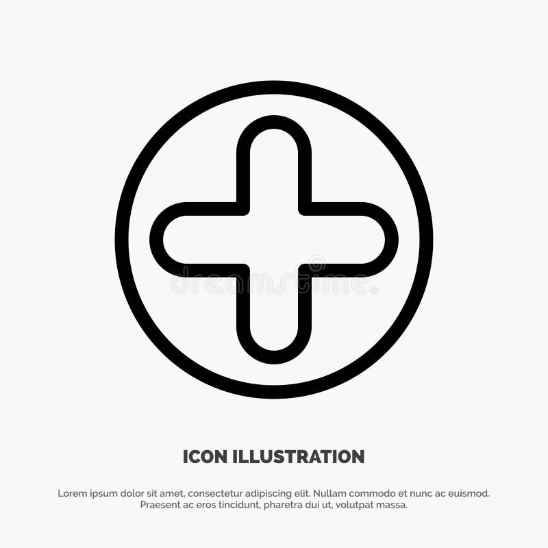 Plus, Sign, Hospital, Medical Line Icon Vector Stock Vector ...