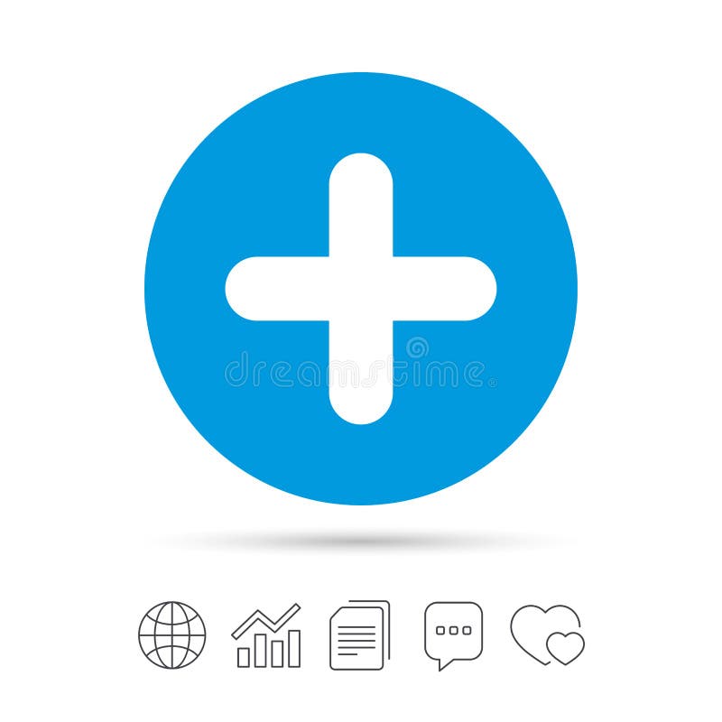 Plus Sign Icon. Positive Symbol. Vector Stock Vector - Illustration of ...