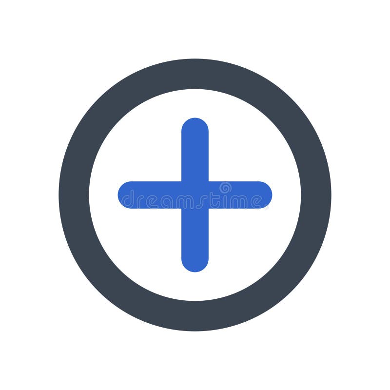 Plus Sign Icon stock vector. Illustration of button - 174827171
