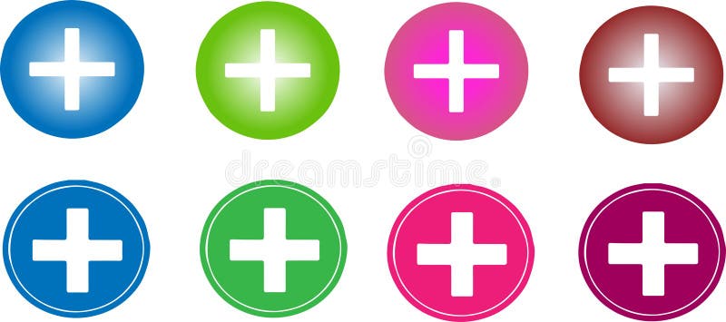 White Plus Sign White Background Stock Illustrations – 16,130 White ...