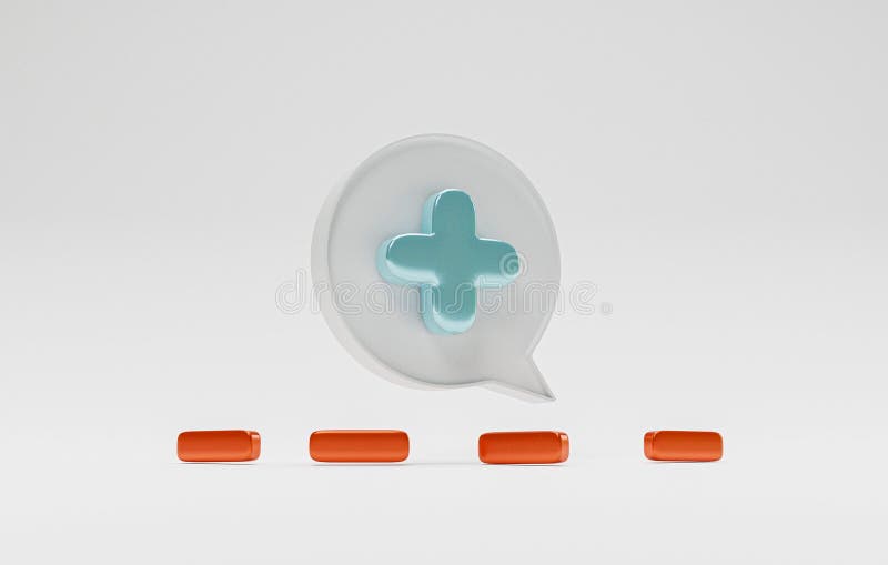 Plus Sign Inside Message Box and Minus Drop on Floor for Positive and ...