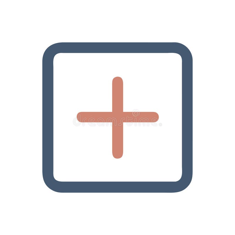 Plus Sign Learning Icon stock vector. Illustration of university ...