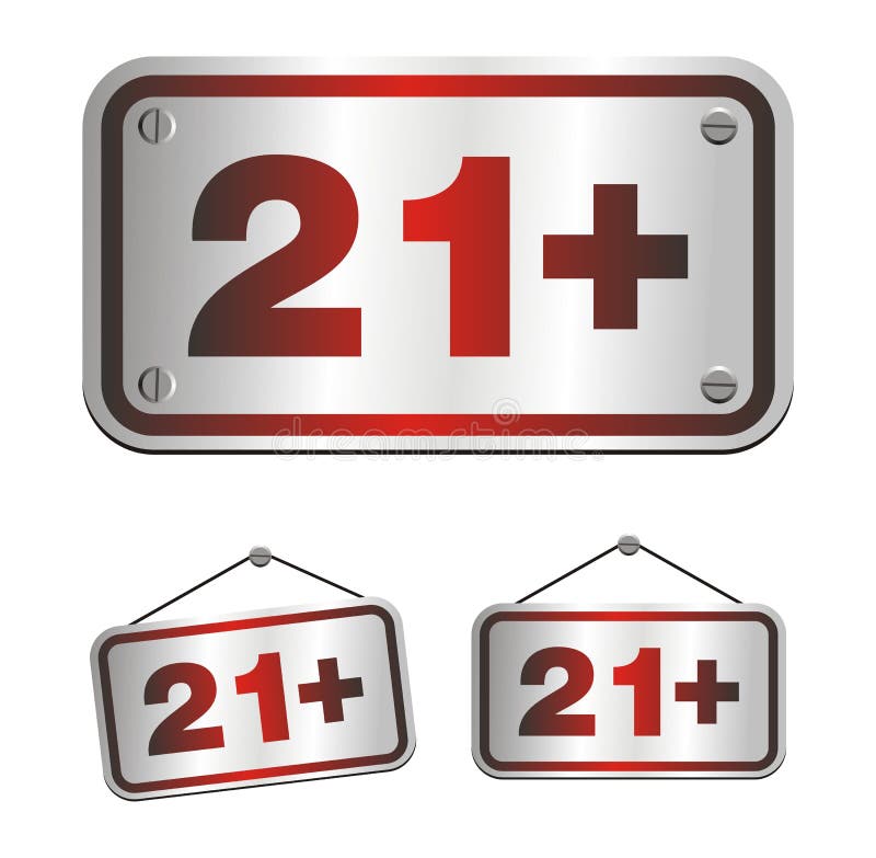 18 plus for adults only stock illustration. Illustration of number ...