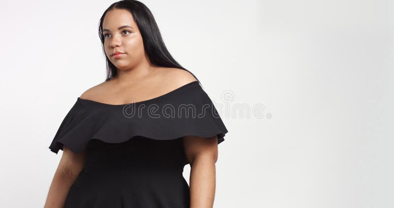 Plus Size Model in Studio Shoot Stock Photo - Image of beauty, retro ...