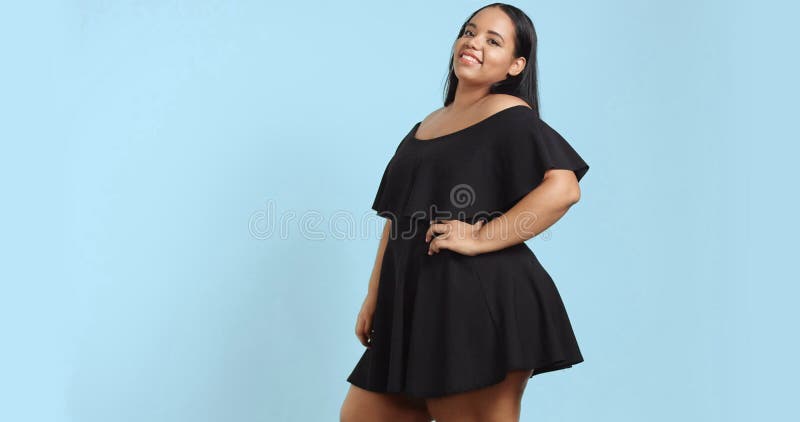 Plus Size Model in Studio Shoot Stock Photo - Image of plus, retro ...
