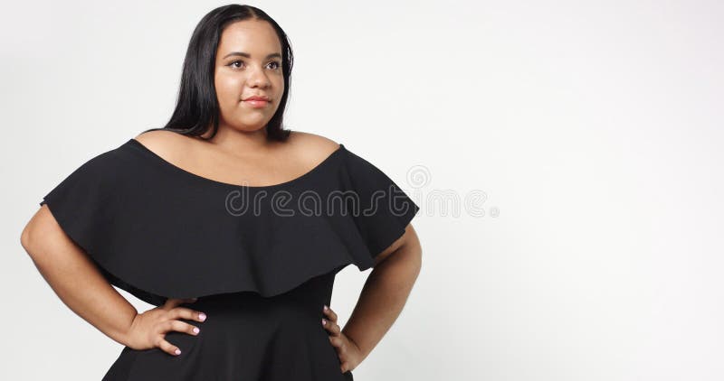 Plus Size Model in Studio Shoot Stock Image - Image of size, girl ...