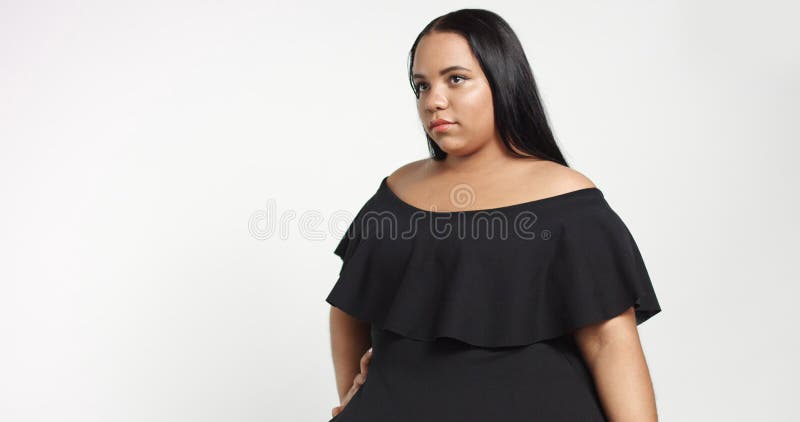 Plus Size Model in Studio Shoot Stock Photo - Image of female, beauty ...