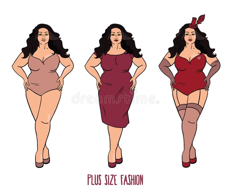Beautiful Plus Size Model Stock Illustrations 1 455 Beautiful Plus