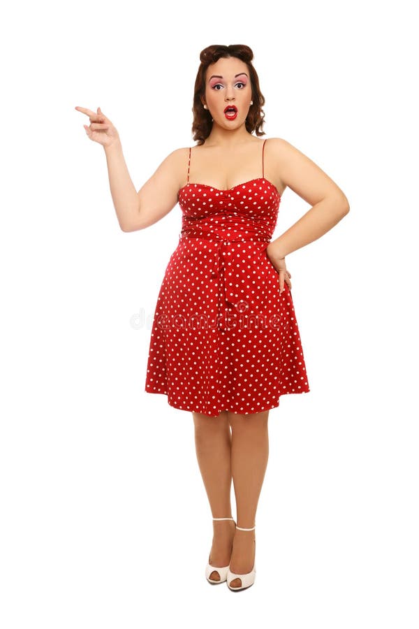 Plus-size pin-up stock photo. Image of curves, hips, model - 13218970