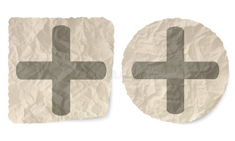 Plus symbol stock vector. Illustration of creased, math - 59188179