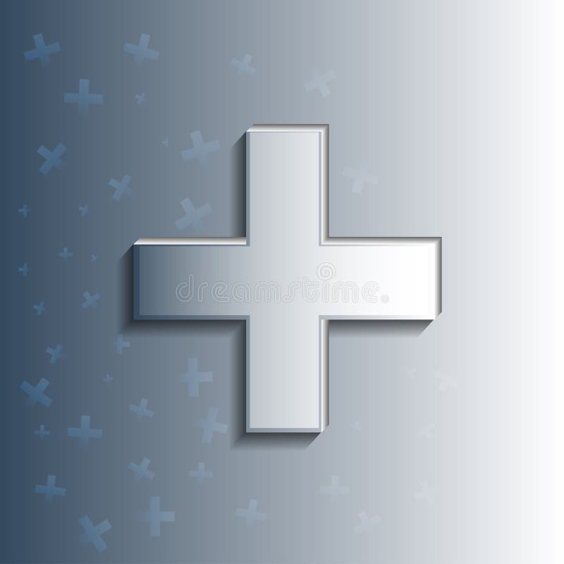 Plus Symbol on Dark Background Stock Illustration - Illustration of ...