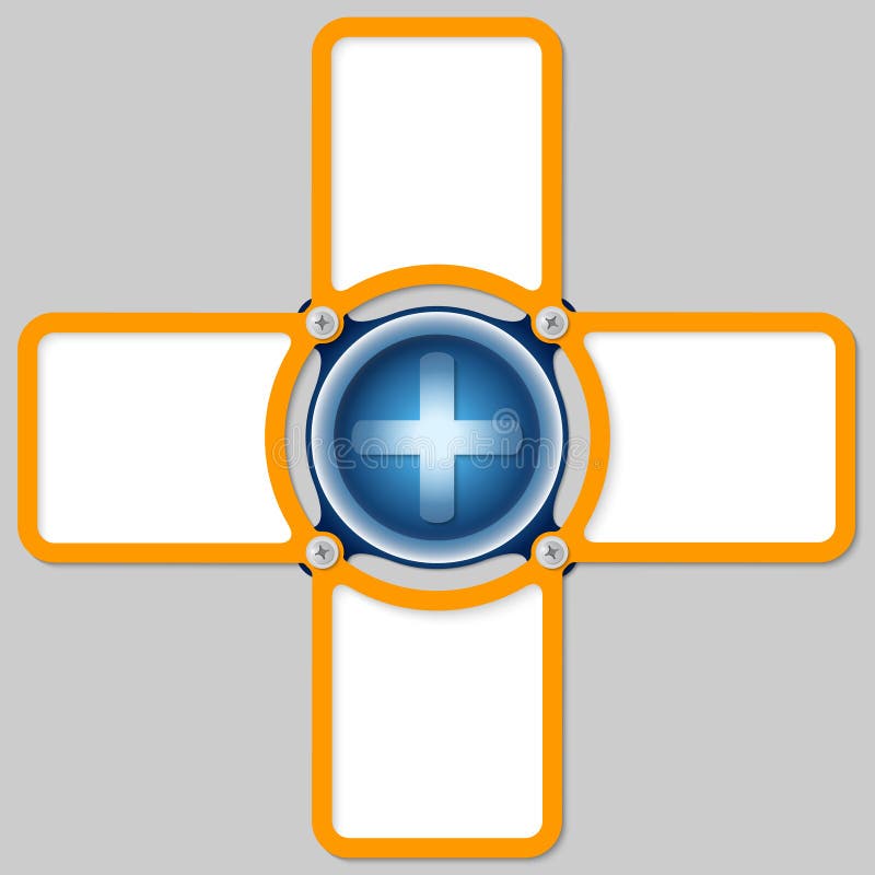 Text box with plus sign stock vector. Illustration of color - 33985181