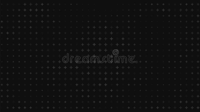Plus Symbols Pattern. Abstract Black and White Background Stock Vector ...