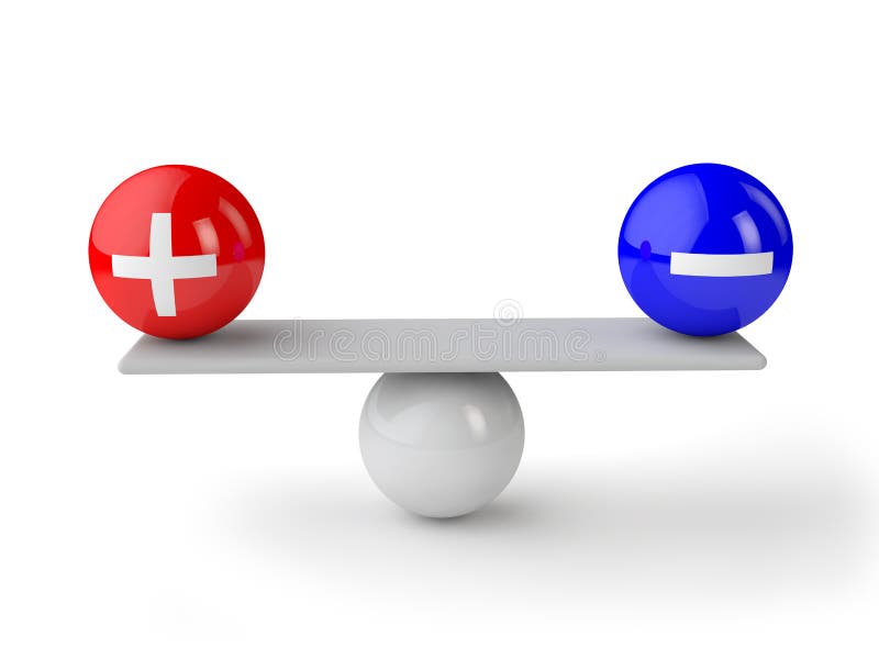 Balancen-Plus minus stock abbildung. Illustration von bedienung - 31407968