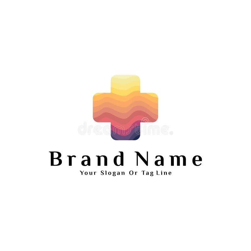 Plus Vector Template Design with Full Color Style Stock Vector ...