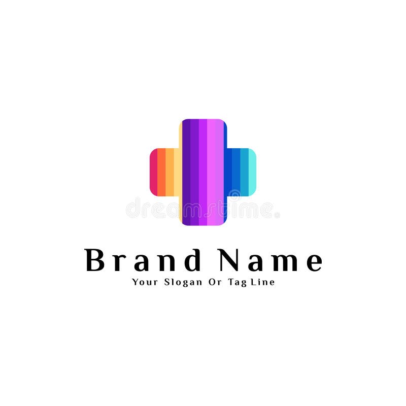 Plus Vector Template Design with Full Color Style Stock Vector ...