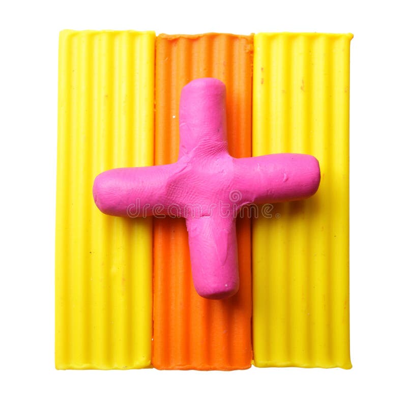 Plus znak obraz stock. Obraz złożonej z glina, modelowanie - 12872363