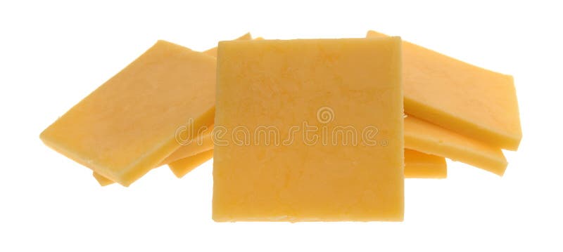 Plusieurs Tranches De Gouda Sur Un Fond Blanc Image stock - Image du ...