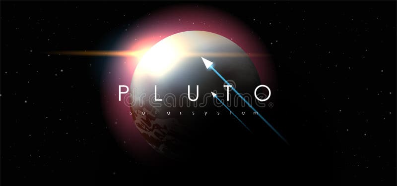 Pluto, Creative Vector Planet. Space Background. Galaxy Colorful ...