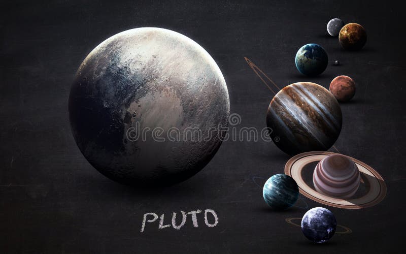 Pluto - High Resolution Infographic Presents One Stock Photo - Image of ...