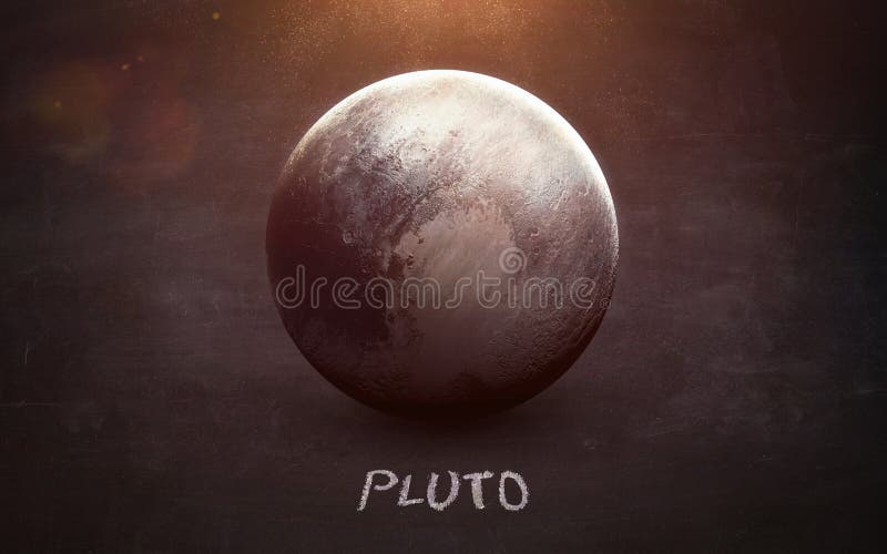 Pluto - High Resolution Infographic Presents One Stock Photo - Image of ...