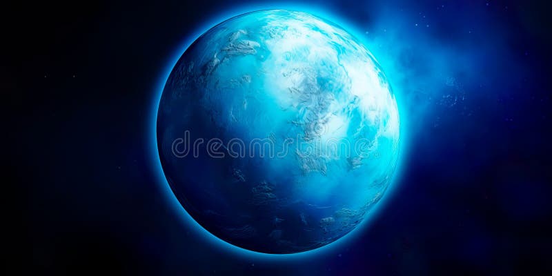 Pluto with Its Tenuous Blue Atmosphere, Showcasing Its Unique ...