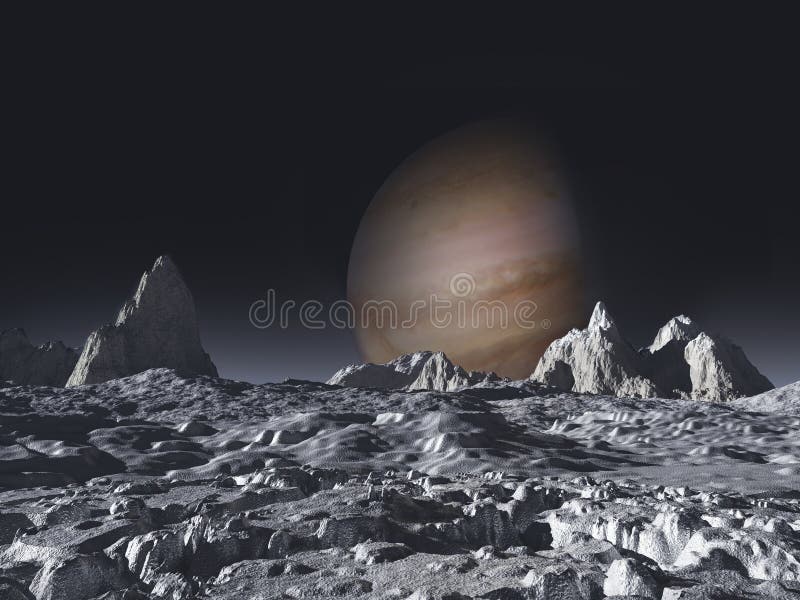 Pluto landscape stock illustration. Illustration of monochrome - 275142987