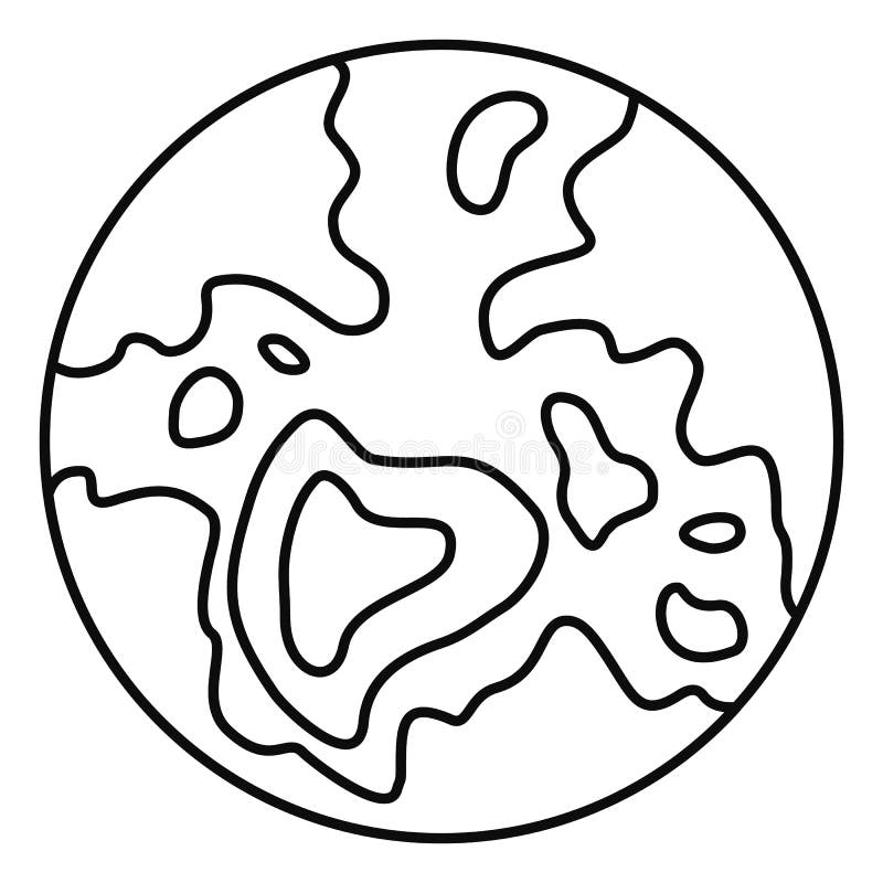 Pluto Icon In Black Style Isolated On White Background. Planets Symbol ...