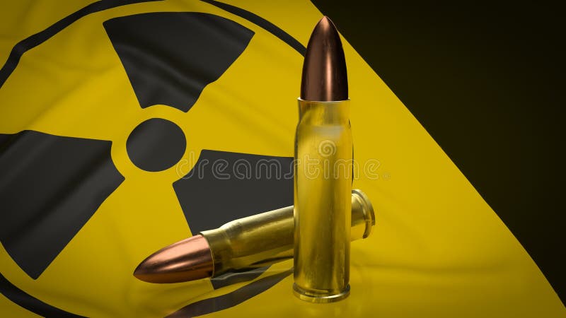 The Plutonium Bullets for War or Weapon Concept 3d Rendering Stock ...