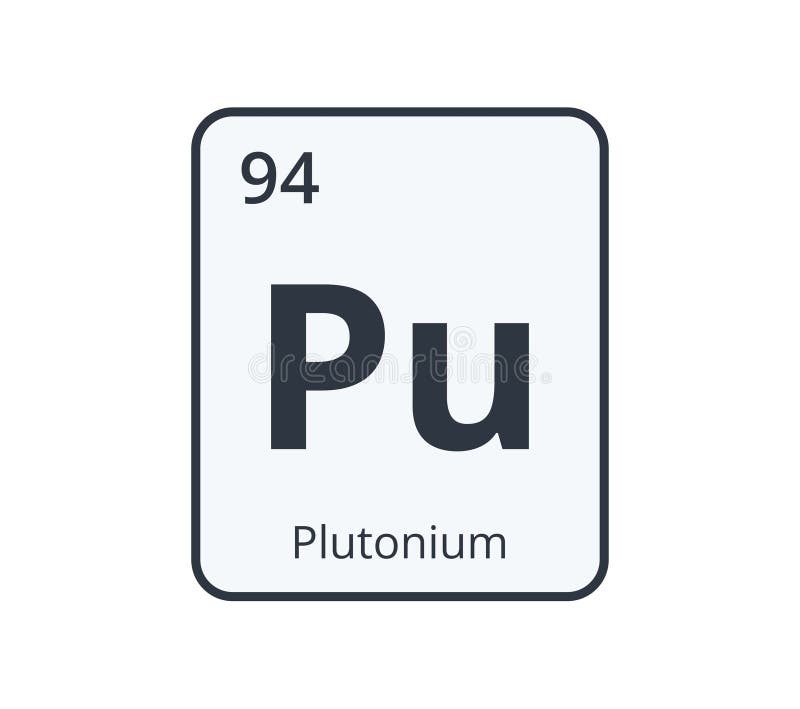 Plutonium Chemical Symbol. stock vector. Illustration of information ...