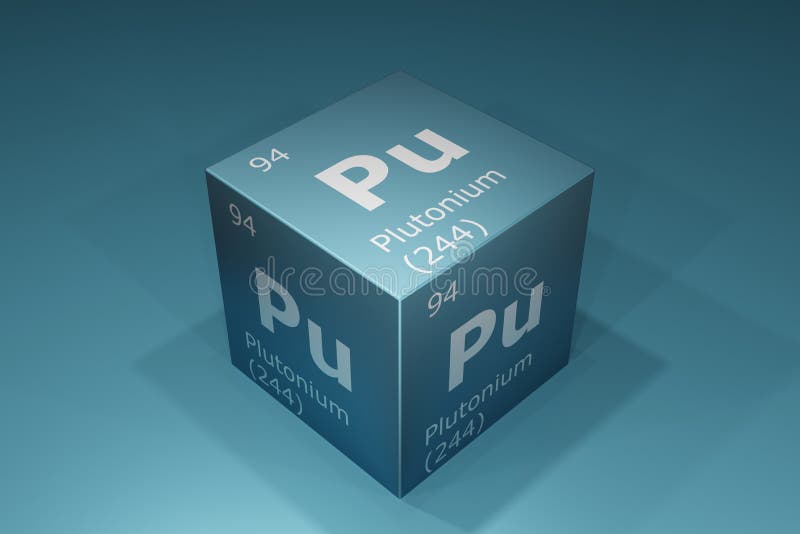 Plutonium, 3D Rendering of Symbols of the Elements of the Periodic ...