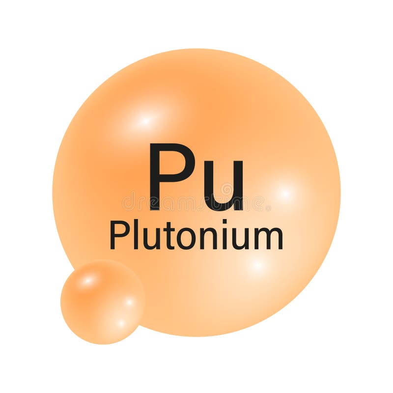 Plutonium Element Icon. Orange Gradient Spheres. Vector Chemistry ...