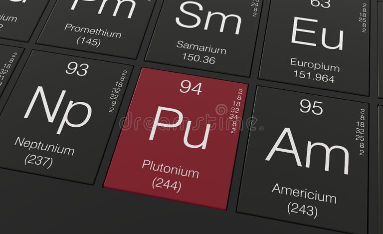Plutonium Element from Periodic Table Stock Illustration - Illustration ...