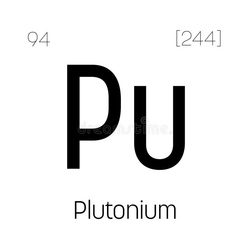 Plutonium, Pu, Periodic Table Element Stock Illustration - Illustration ...