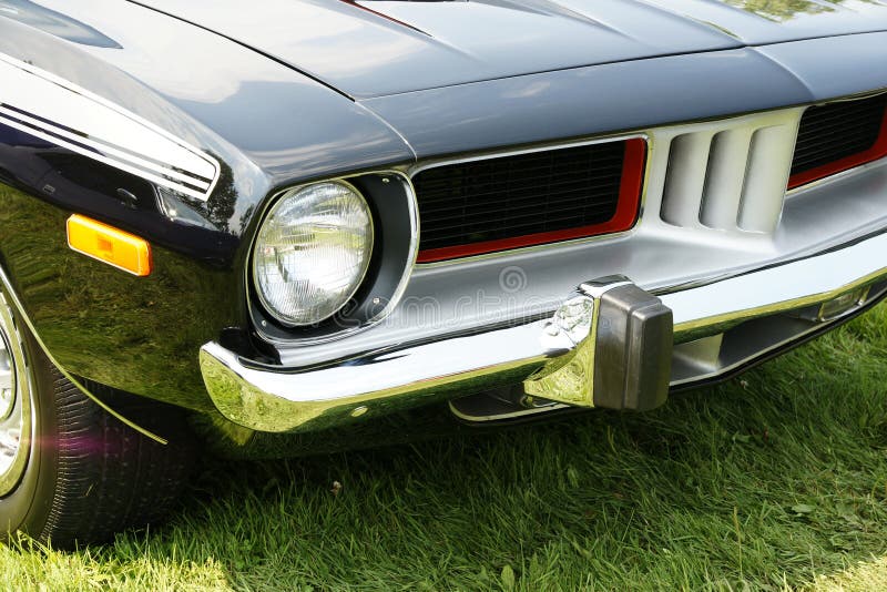 Plymouth Cuda Front End stock image. Image of 1973, bumper - 5969371
