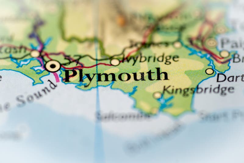 Plymouth, England Highlighted on a World Map Stock Photo - Image of ...
