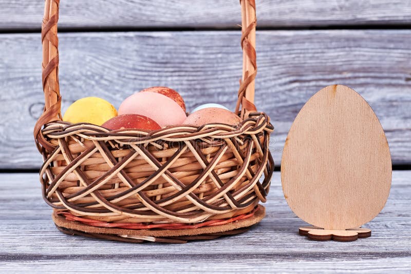 Plywood Egg Cutout and Basket. Stock Photo - Image of handicraft, dyed ...