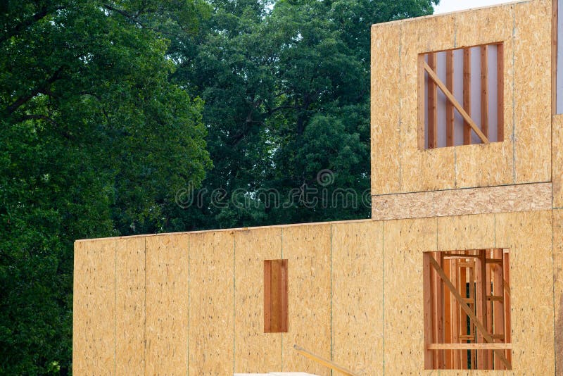 Plywood House Walls Construction New Framing Stock Photo - Image of ...