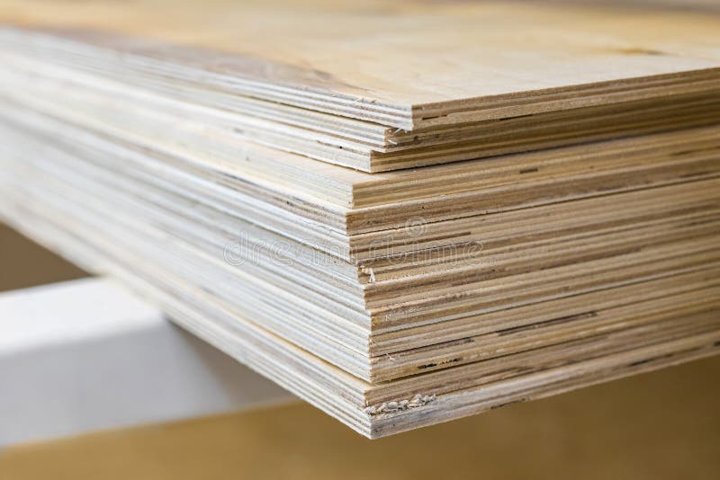 Plywood Sheets in the Store. the Texture of Building Materials Stock ...