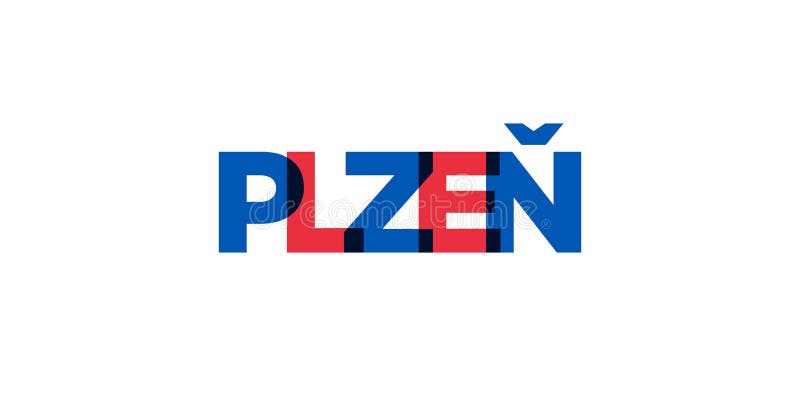Plzen in the Czech Emblem. the Design Features a Geometric Style ...